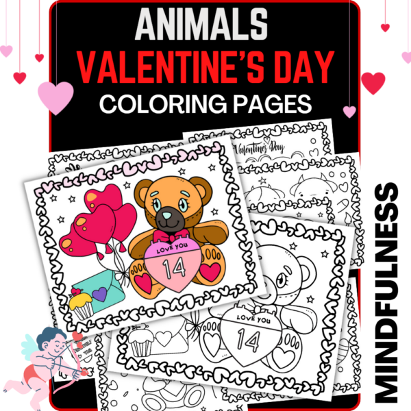Cute Animals Valentine's Day Coloring Book For Kids | Made By Teachers