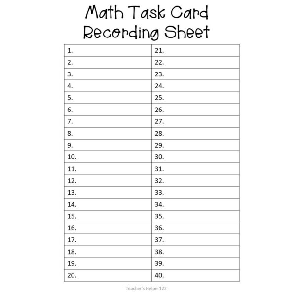 6th Grade CCSS/TEKS | ExpressionsEquations Math | 40 Task Cards ...