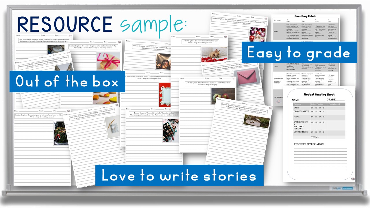 Valentine's Day Picture Prompts - Narrative Writing Activity | Made By ...