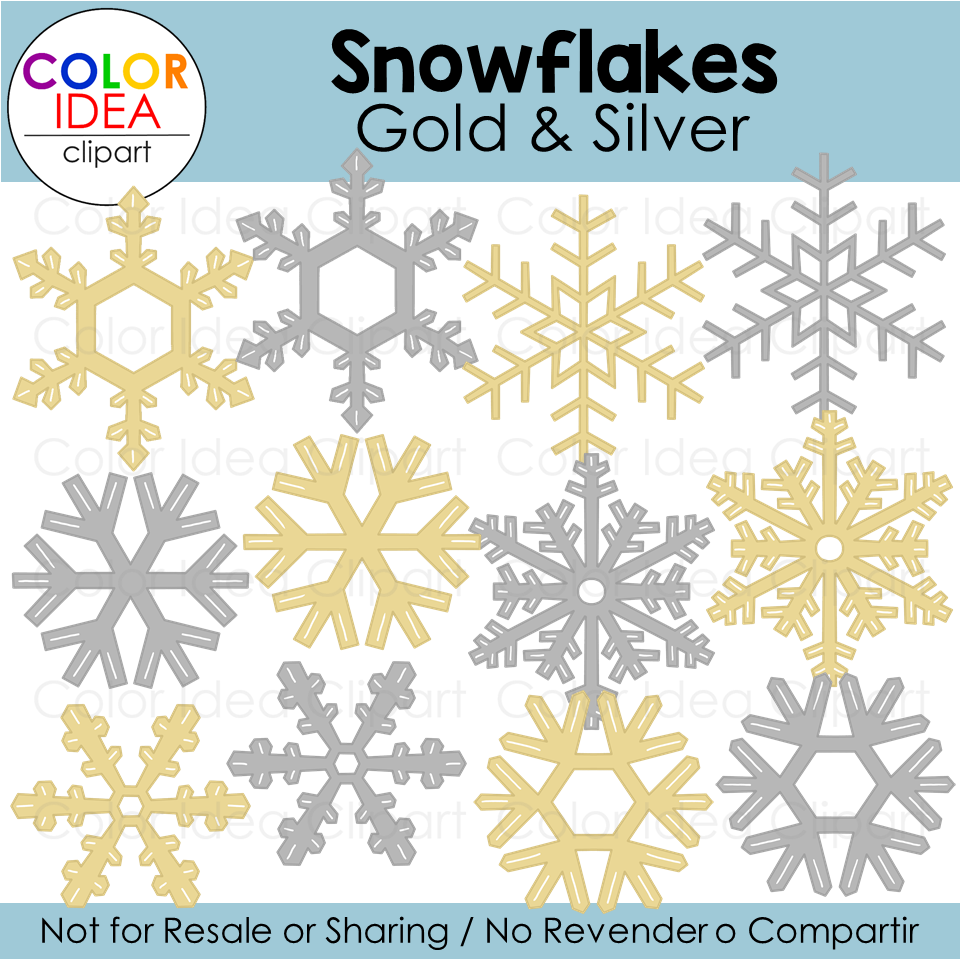 Snowflakes - Gold and Silver | Made By Teachers