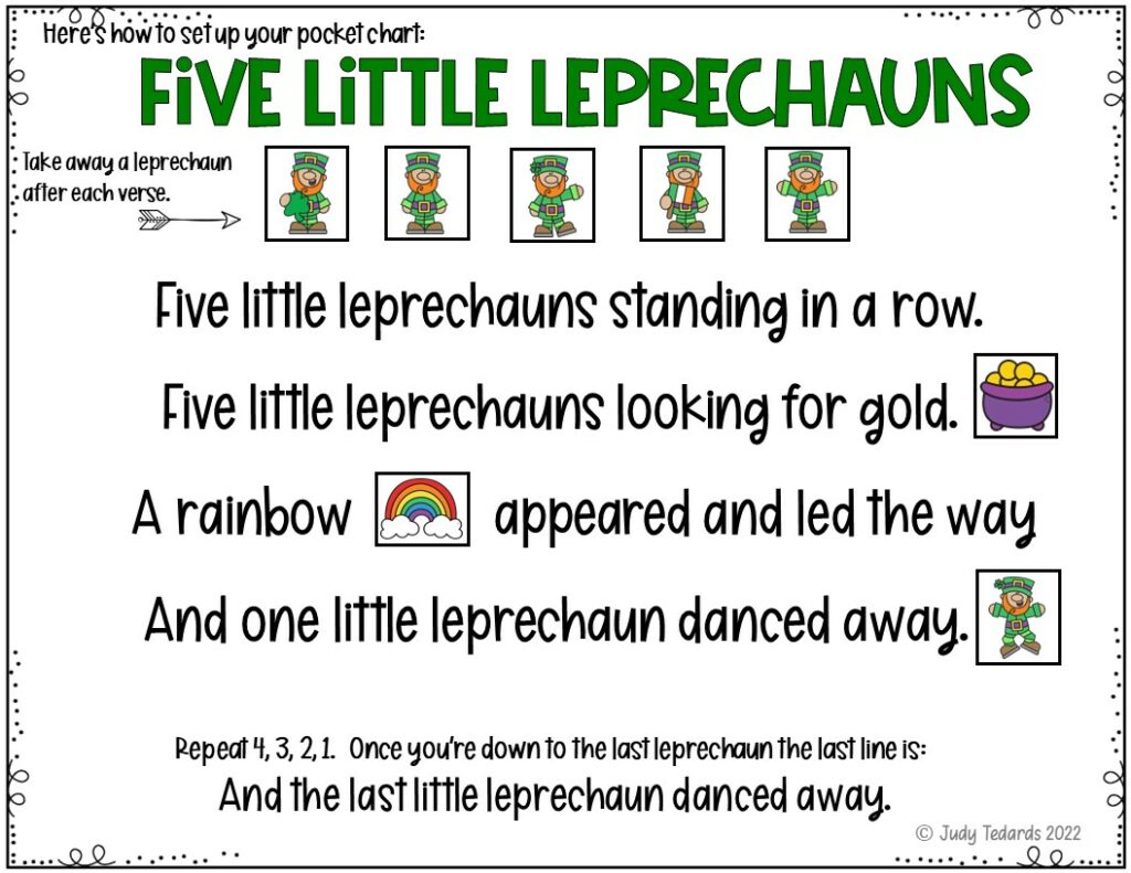 Five Little Leprechauns {Pocket Chart Poem} | Made By Teachers