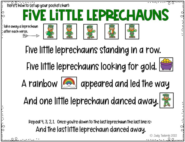 Five Little Leprechauns {Pocket Chart Poem} | Made By Teachers