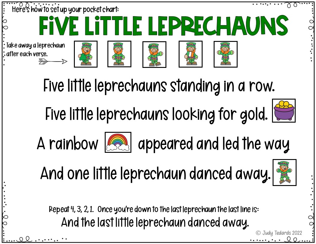 Five Little Leprechauns {Pocket Chart Poem} | Made By Teachers