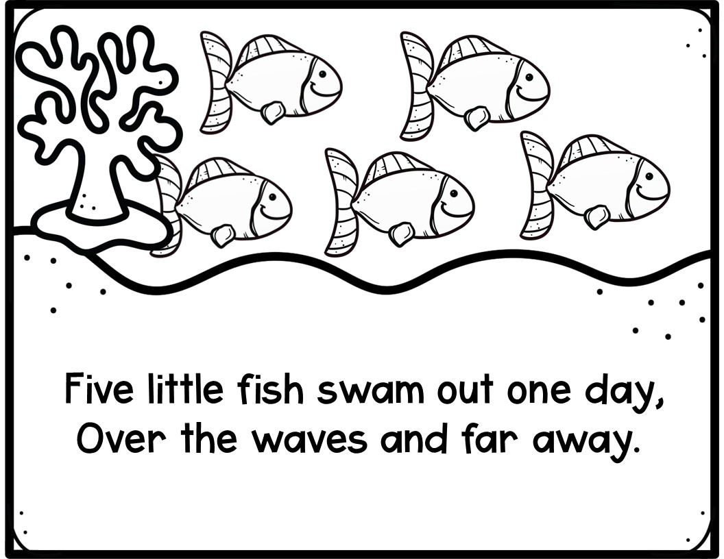 Five Little Fish {Pocket Chart Poem with Student Books} | Made By Teachers