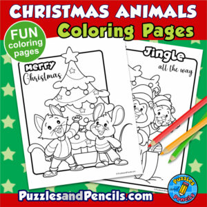 Animal Christmas Coloring Page Activity | 30 Christmas Coloring Pages ...