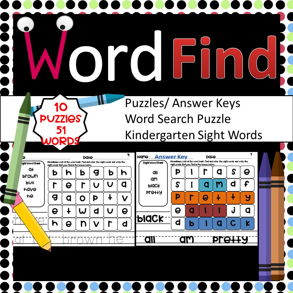 Word Find Crossword Puzzle Kinder Sight Words Google Access 