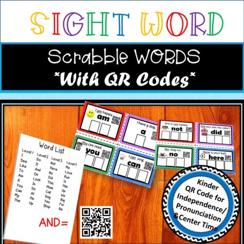 Kindergarten Sight Word Centers/ Activities | Low Prep | QR code ...