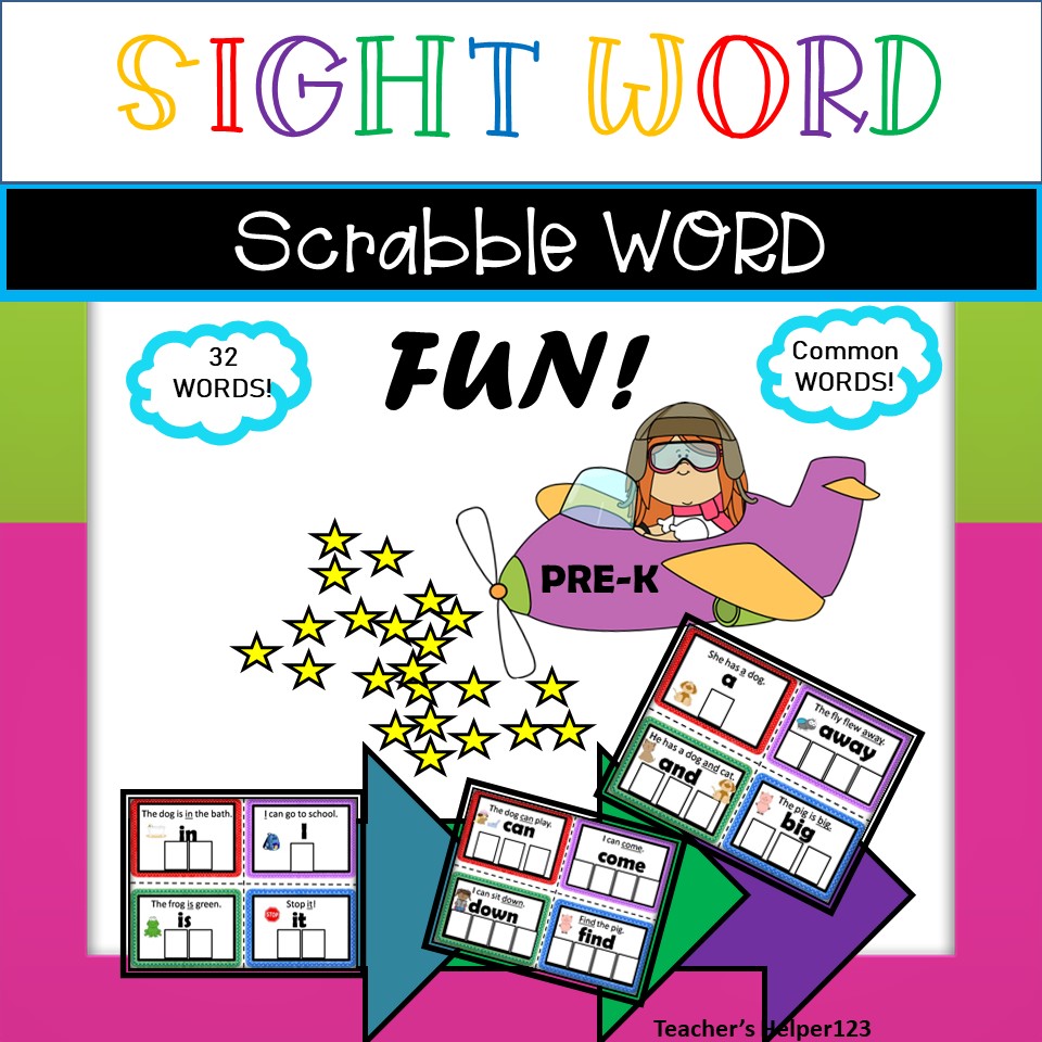 Pre-K Sight Word Centers/ Activities | Low Prep | Scrabble! | Made By ...