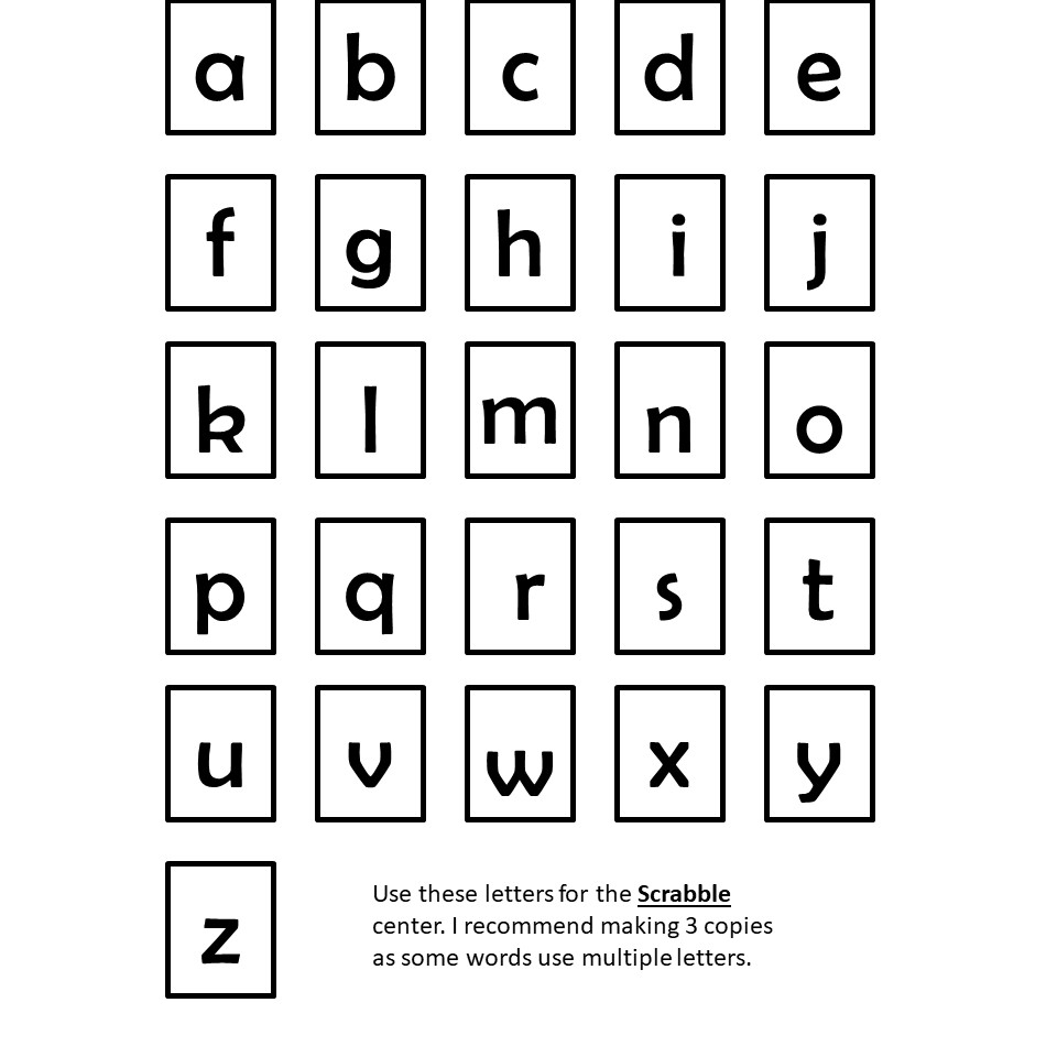 Pre-K Sight Word Centers/ Activities | Low Prep | Scrabble! | Made By ...