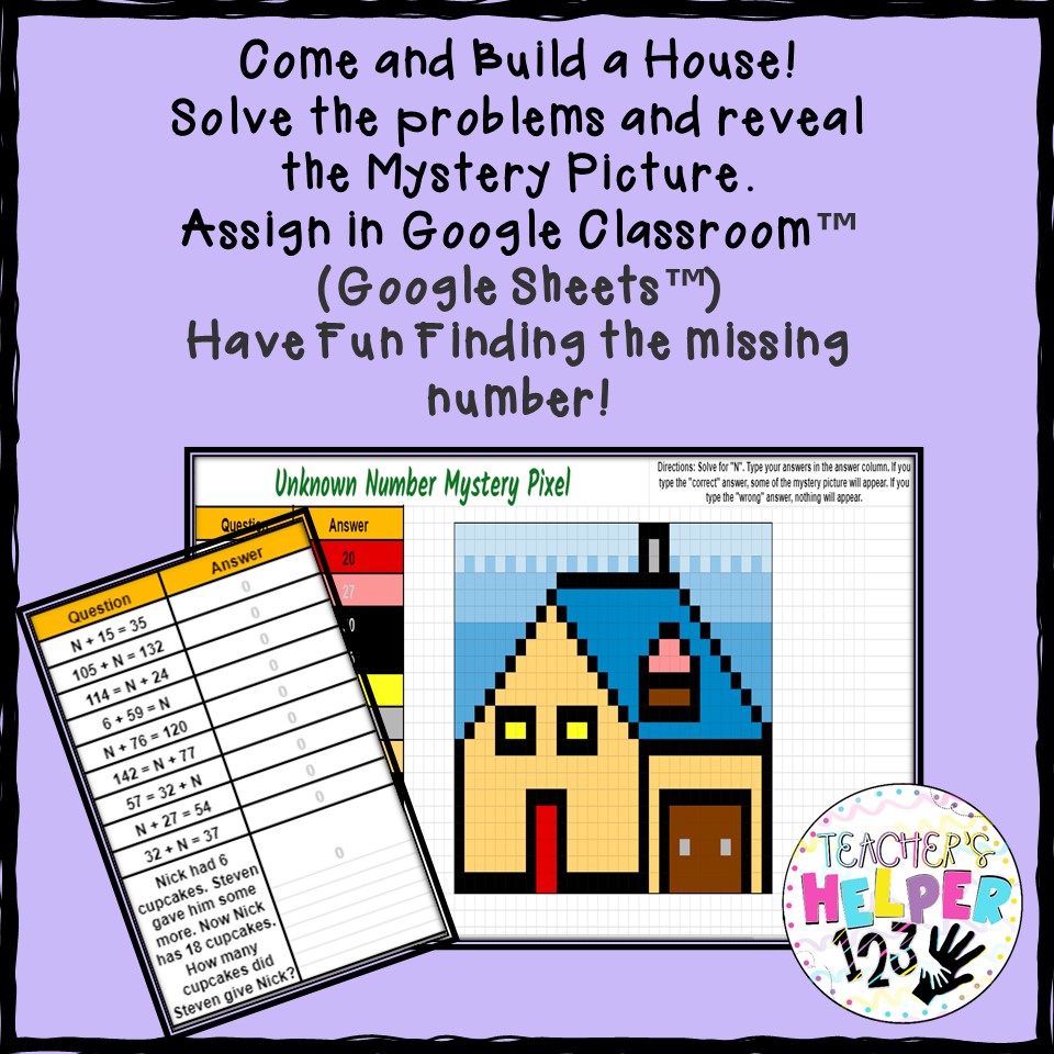 Digital Unknown Number Solving | Pixel Art Mystery | Free Google Sheets ...