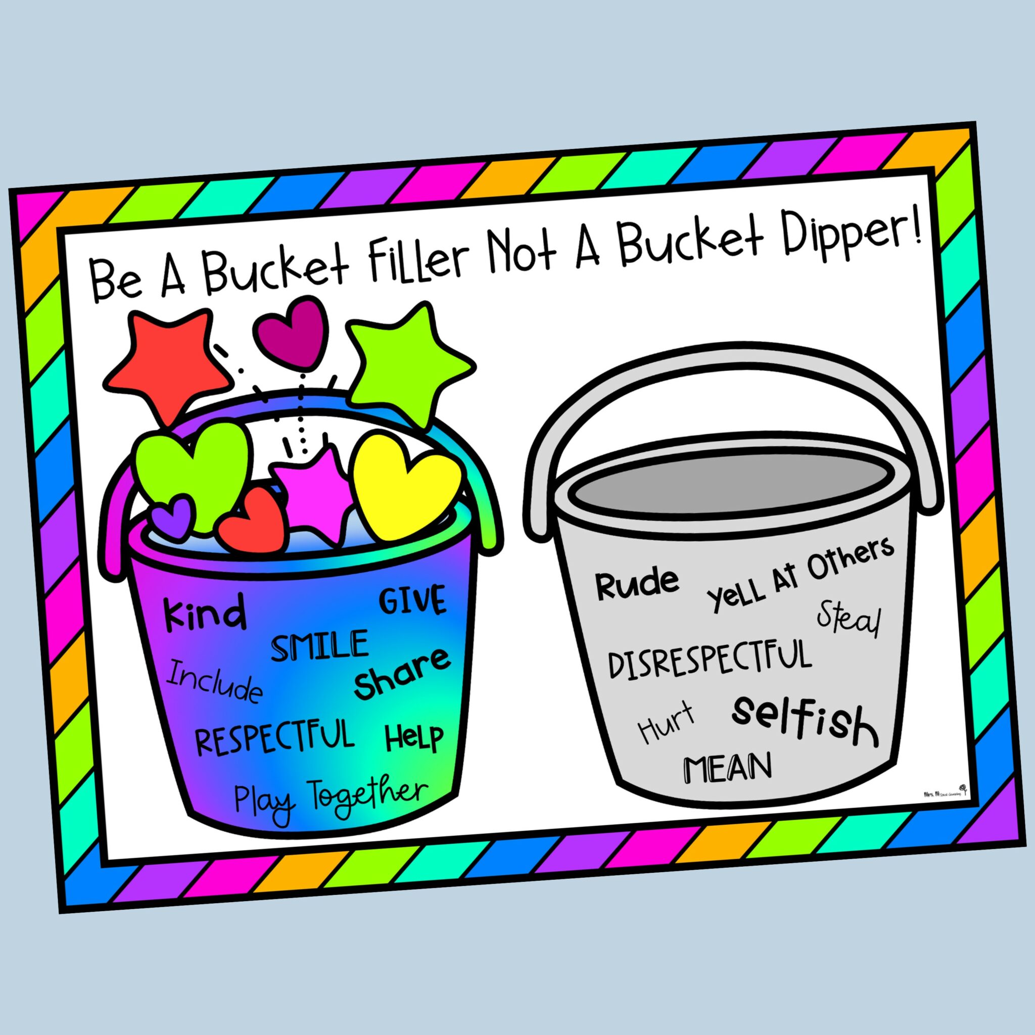 Bucket Filling & Dipping Posters To Teach Kindness & Correct Mean ...