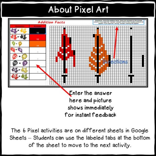 6 Pixel Art | Fall | 1st-2nd Math | Digital Word Problem/Adding/Unknown ...