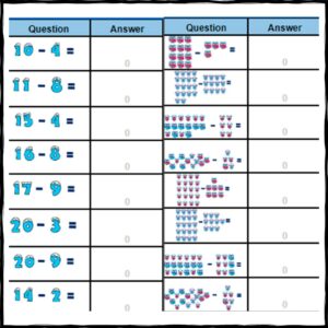 6 Pixel Art | Winter | 1st-2nd Math | Digital Word Problem/Subtraction ...