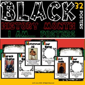 Black History Month | I Am Posters | 37 Famous Black Amer Leaders ...
