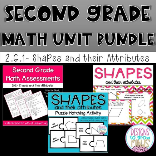 2.G.1 Shapes and their Attributes Bundle- Worksheets, task cards, and ...