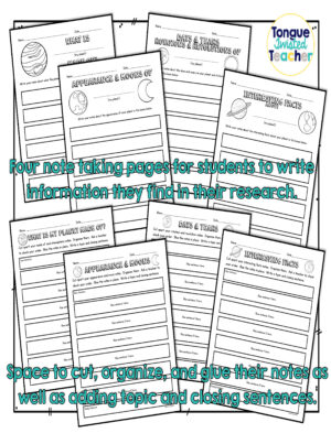 Planet Research Project Report with Graphic Organizer - Made By Teachers