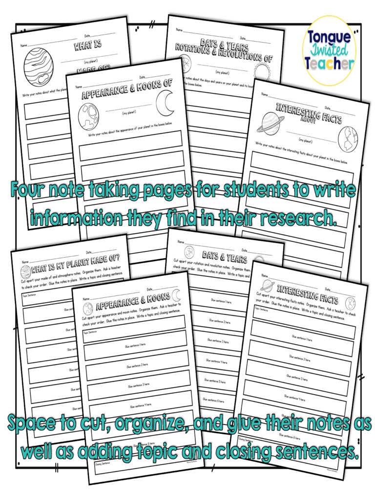 Planet Research Project Report with Graphic Organizer - Made By Teachers