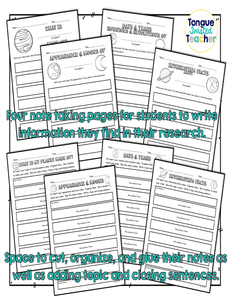Planet Research Project Report with Graphic Organizer - Made By Teachers