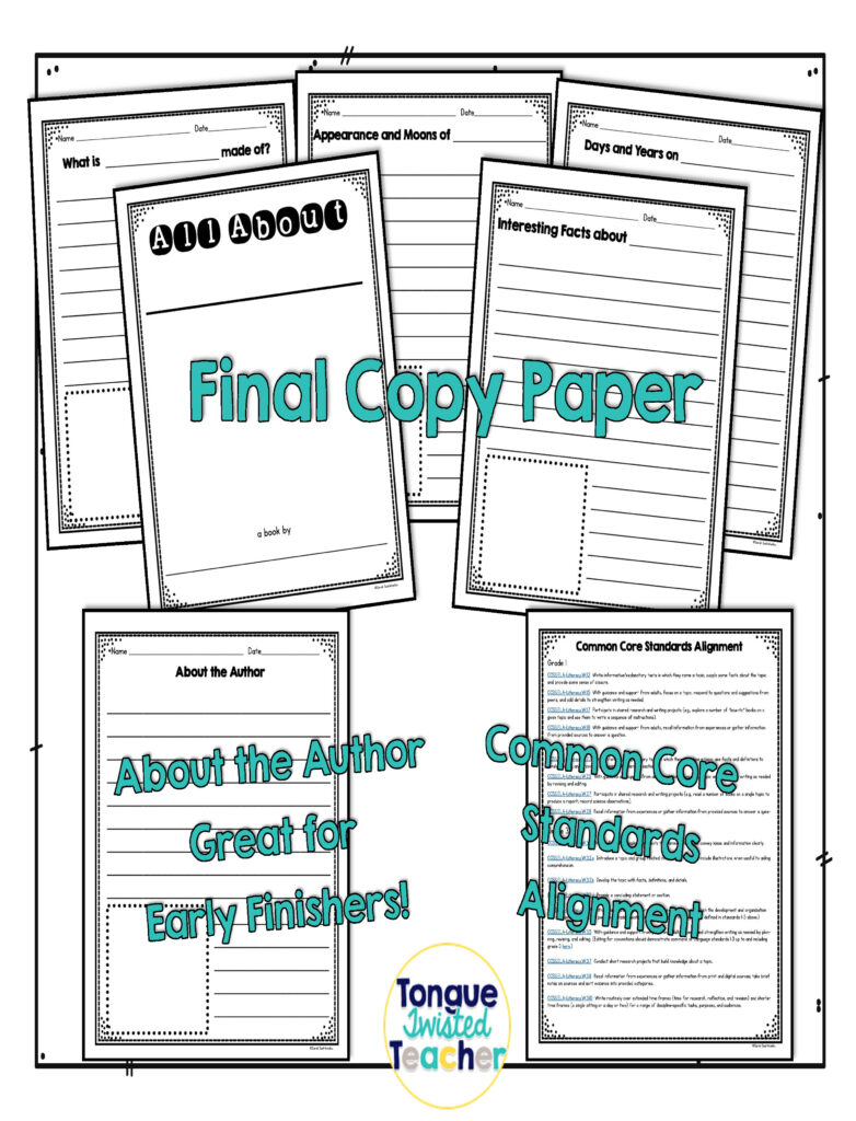 Planet Research Project Report with Graphic Organizer | Made By Teachers