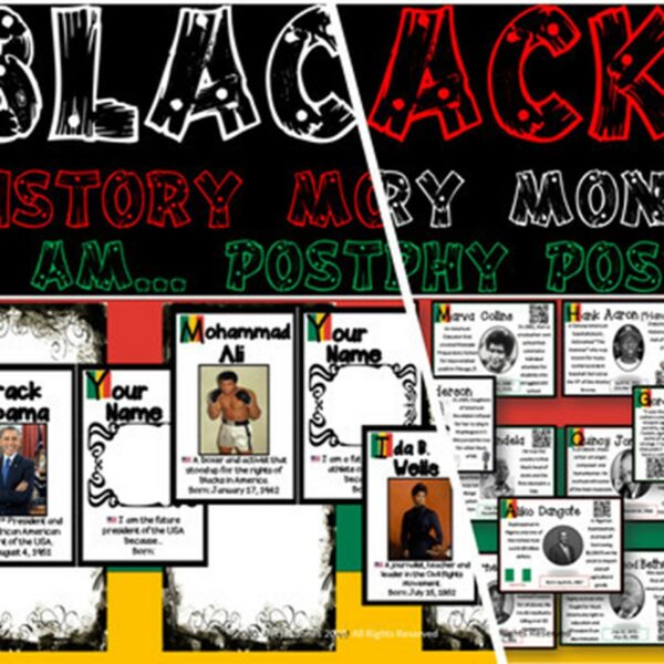 Bundle Black History Leader Posters & I Am Research Posters | African ...