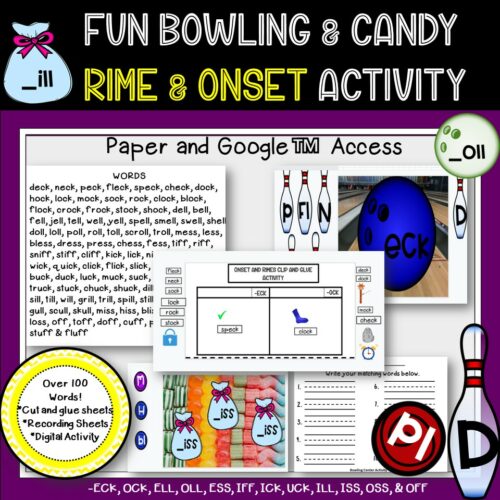 Onset & Rime Candy/ Bowling Center | & Google™ Digital Access | Over ...