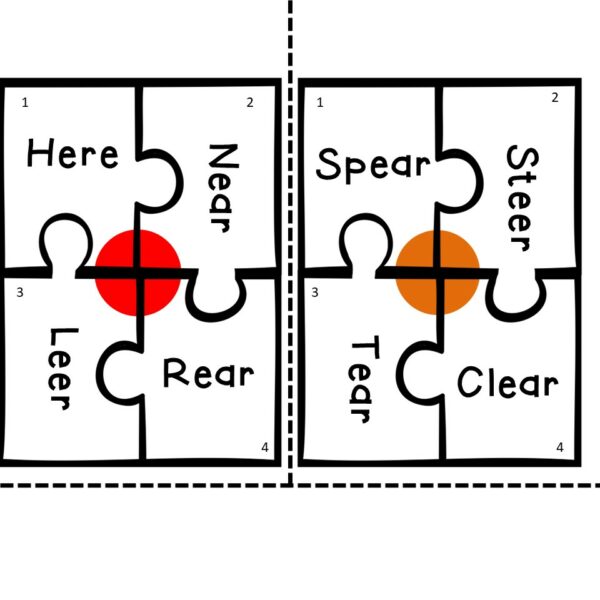 Reading Puzzles/ 120 Rhyming Words/ Puzzles Center Fun | Made By Teachers
