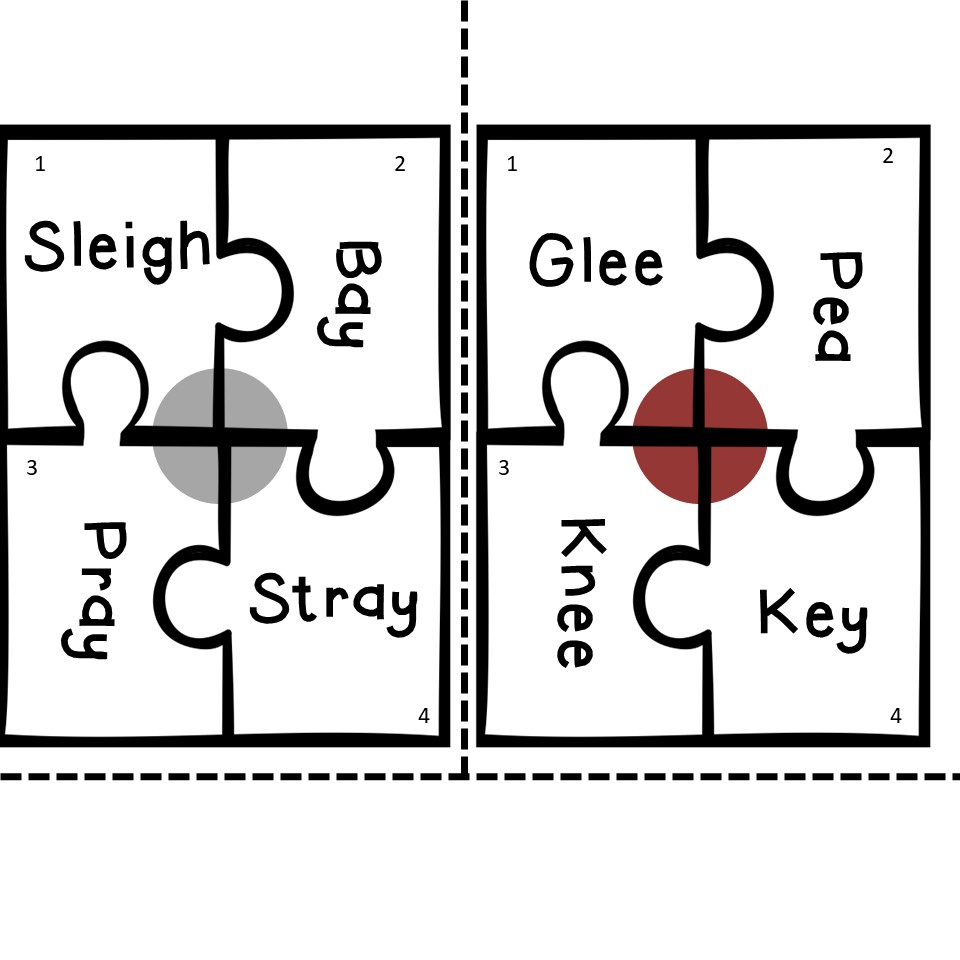 Reading Puzzles/ 120 Rhyming Words/ Puzzles Center Fun | Made By Teachers