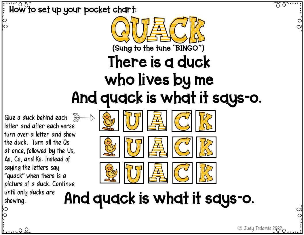 QUACK {Pocket Chart Song} | Made By Teachers