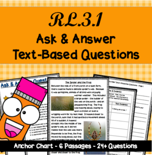 RL.3.1 - Ask and Answer Text-Based Questions in Fiction Text | Made By ...