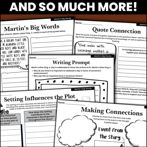 Martin's Big Words Read Aloud Activities | Black History Month Book ...