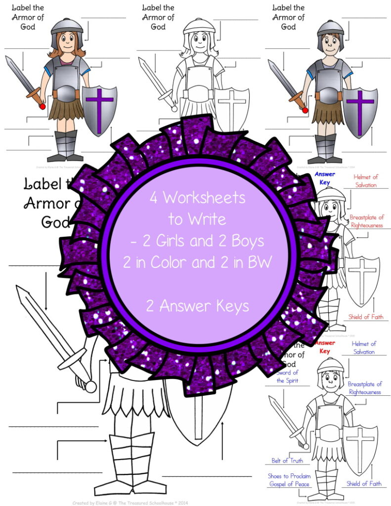 Label the Armor of God Worksheets - Made By Teachers