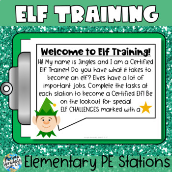 Christmas PE Stations - Elf Training - Elementary PE - Made By Teachers