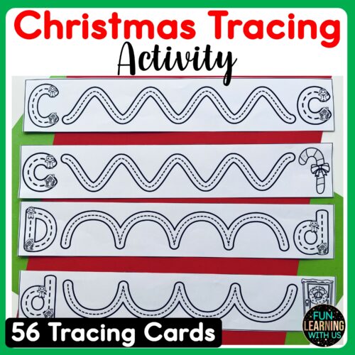 Christmas Tracing Fine Motor Activity | Alphabet Tracing December ...