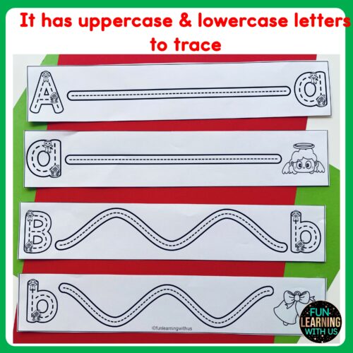 Christmas Tracing Fine Motor Activity | Alphabet Tracing December ...