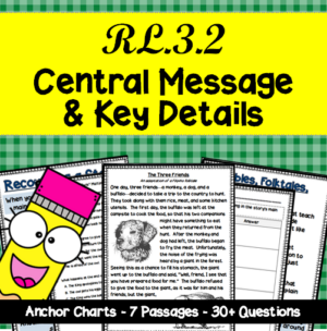 RL.3.2: Central Message and Key Details | Made By Teachers