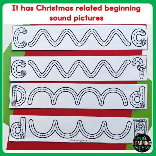 Christmas Tracing Fine Motor Activity | Alphabet Tracing December ...