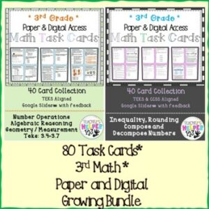 3rd Grade BUNDLE All Math Units | Virtual | Vocab | Anchor Charts ...