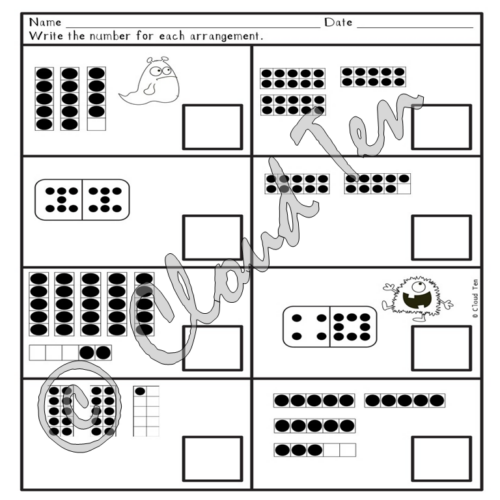Recognize instantly the quantity of structured arrangements FREEBIE ...