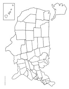 U.S. States & Capitals Worksheets, Test Sheets, Maps - U.S. Geography ...
