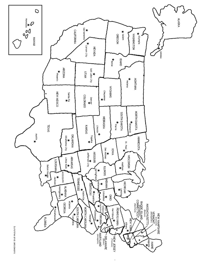U.S. States & Capitals Worksheets, Test Sheets, Maps - U.S. Geography ...