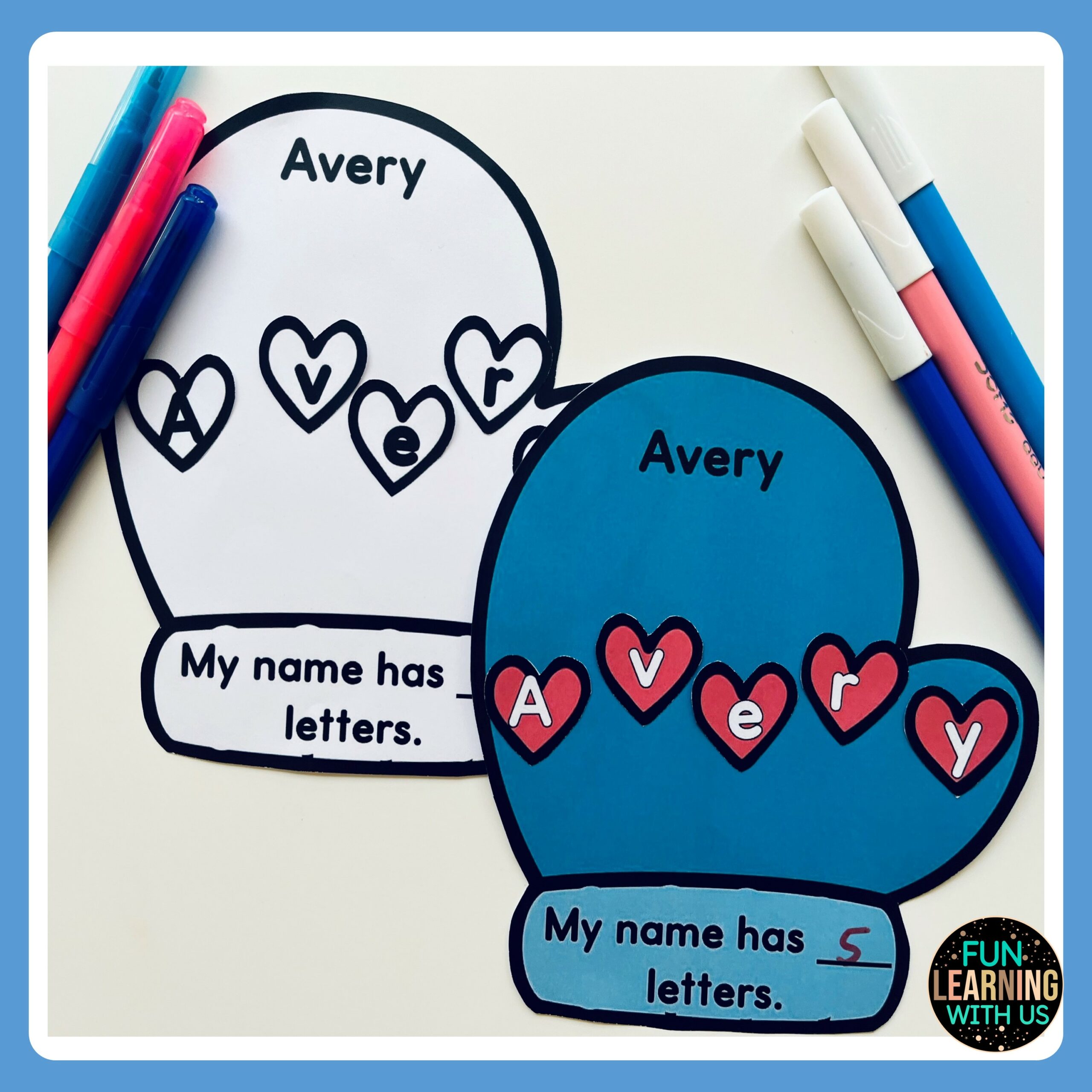 Winter Mitten Name Crafts | January Editable Name Activity | Made By ...