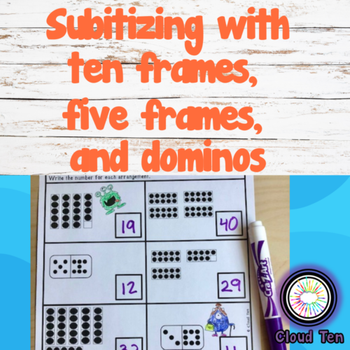 Subitizing with ten frames, five frames and dominos | Made By Teachers