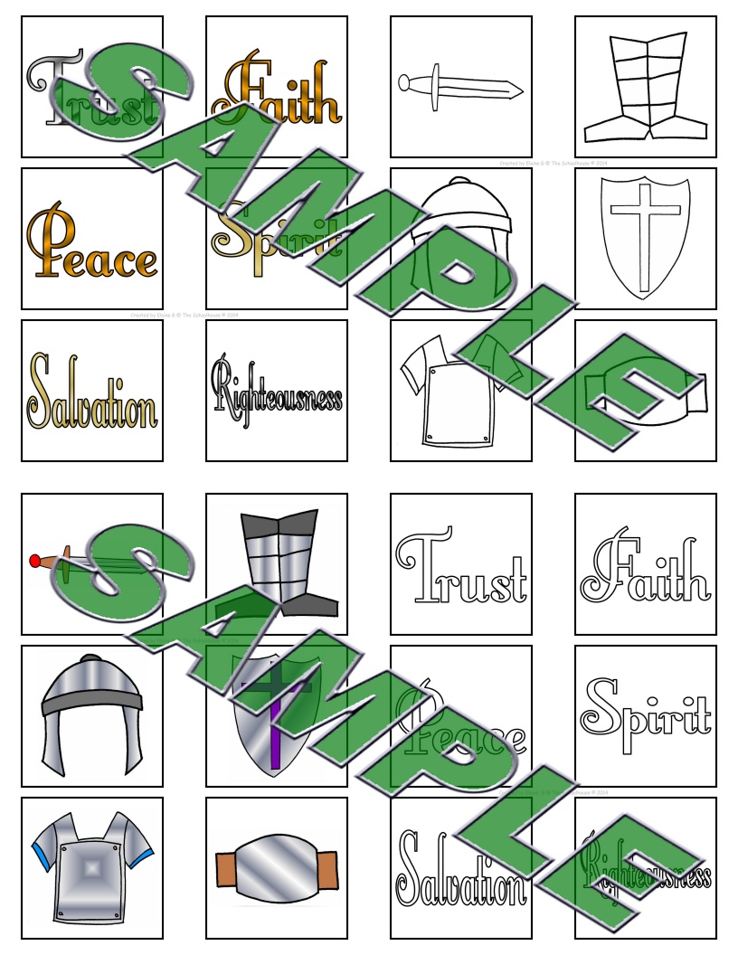 Armor of God Concentration Cards | Made By Teachers