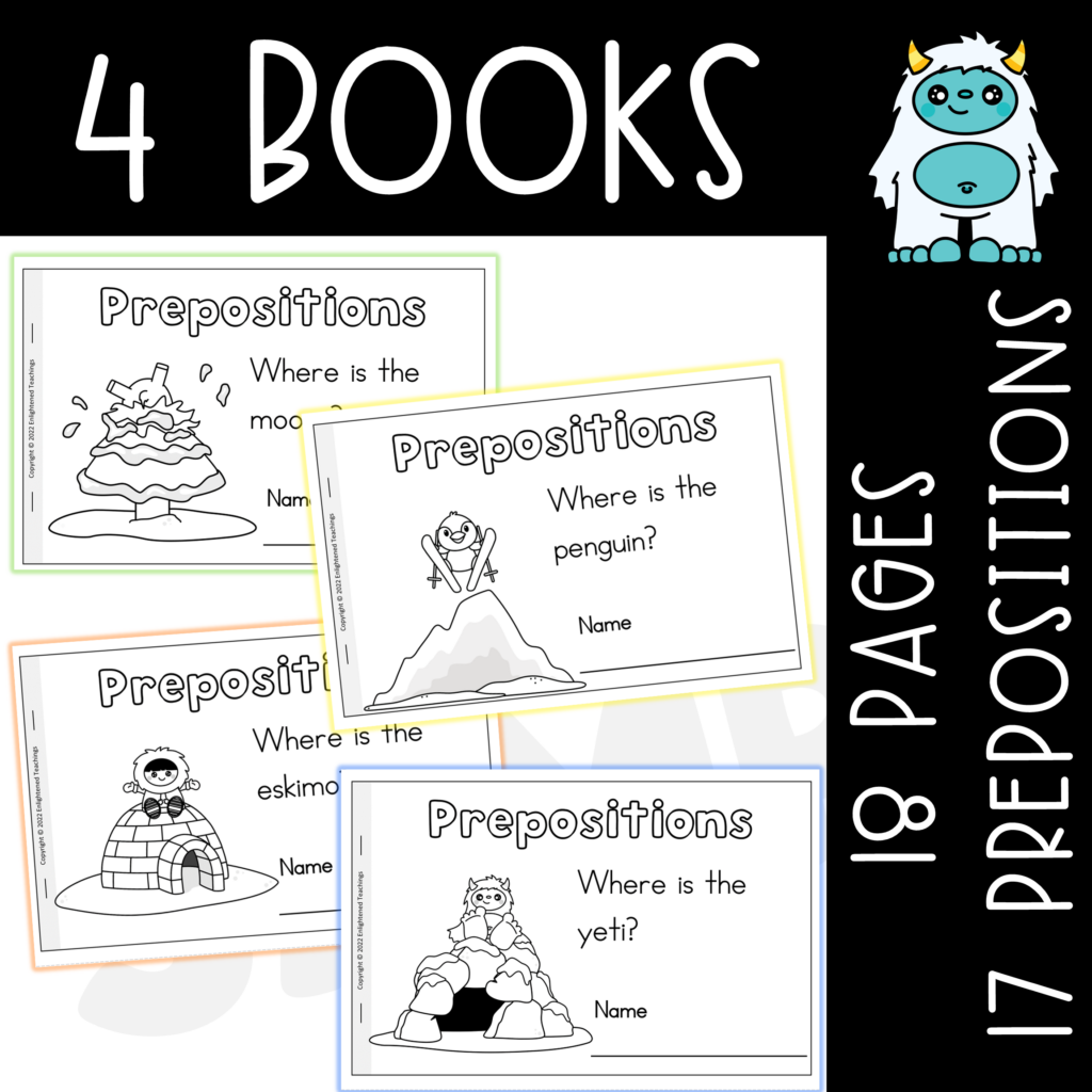 Winter Prepositions Emergent Reader BUNDLE Winter Theme - Made By Teachers