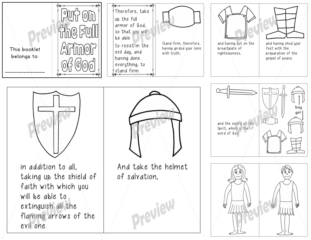 Armor of God Booklets | Made By Teachers