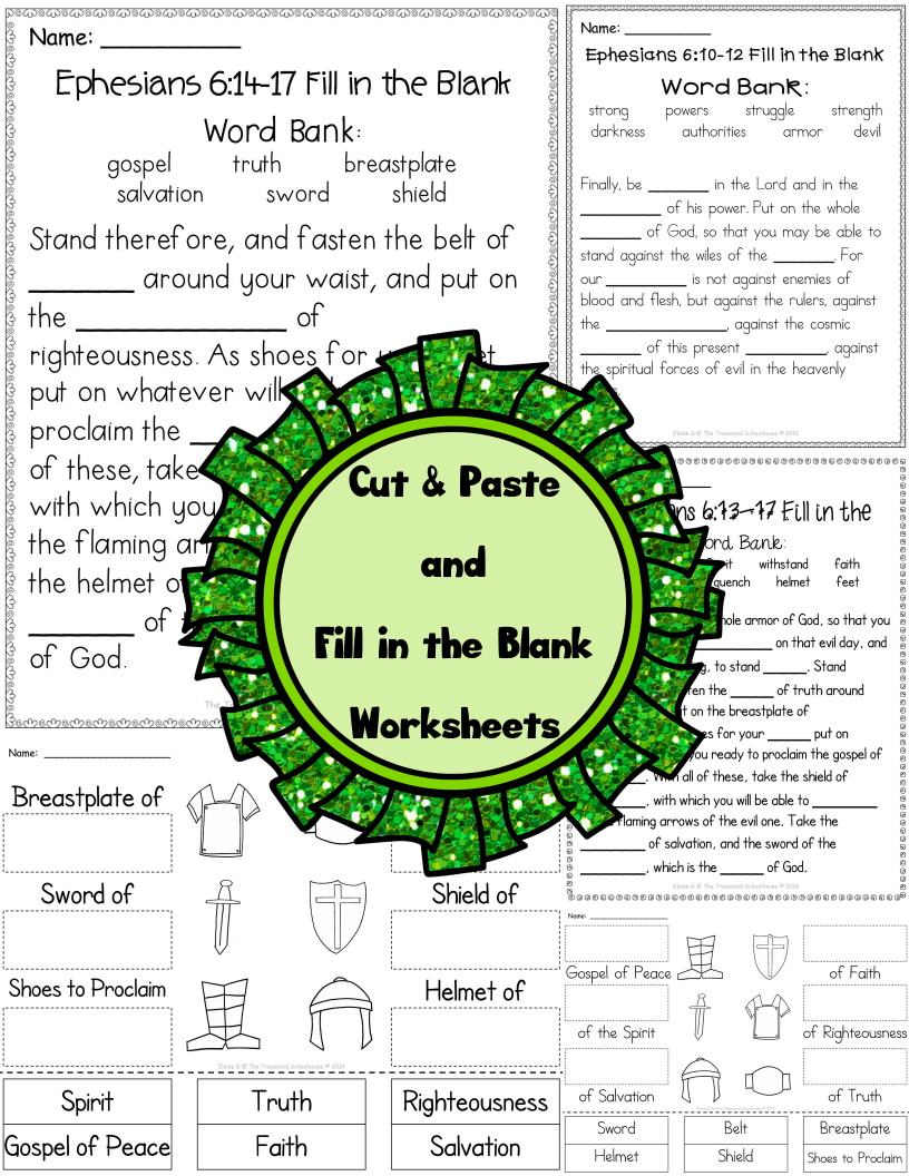 Armor of God Worksheet Pack | Made By Teachers