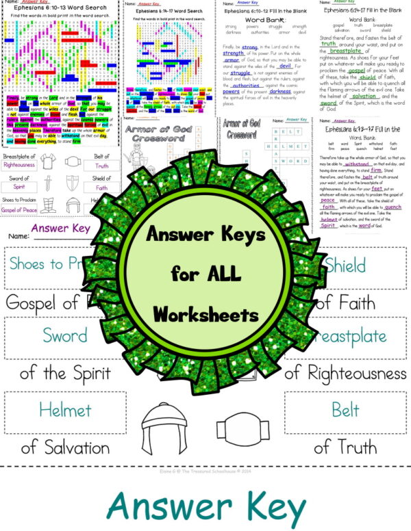 Armor of God Worksheet Pack | Made By Teachers