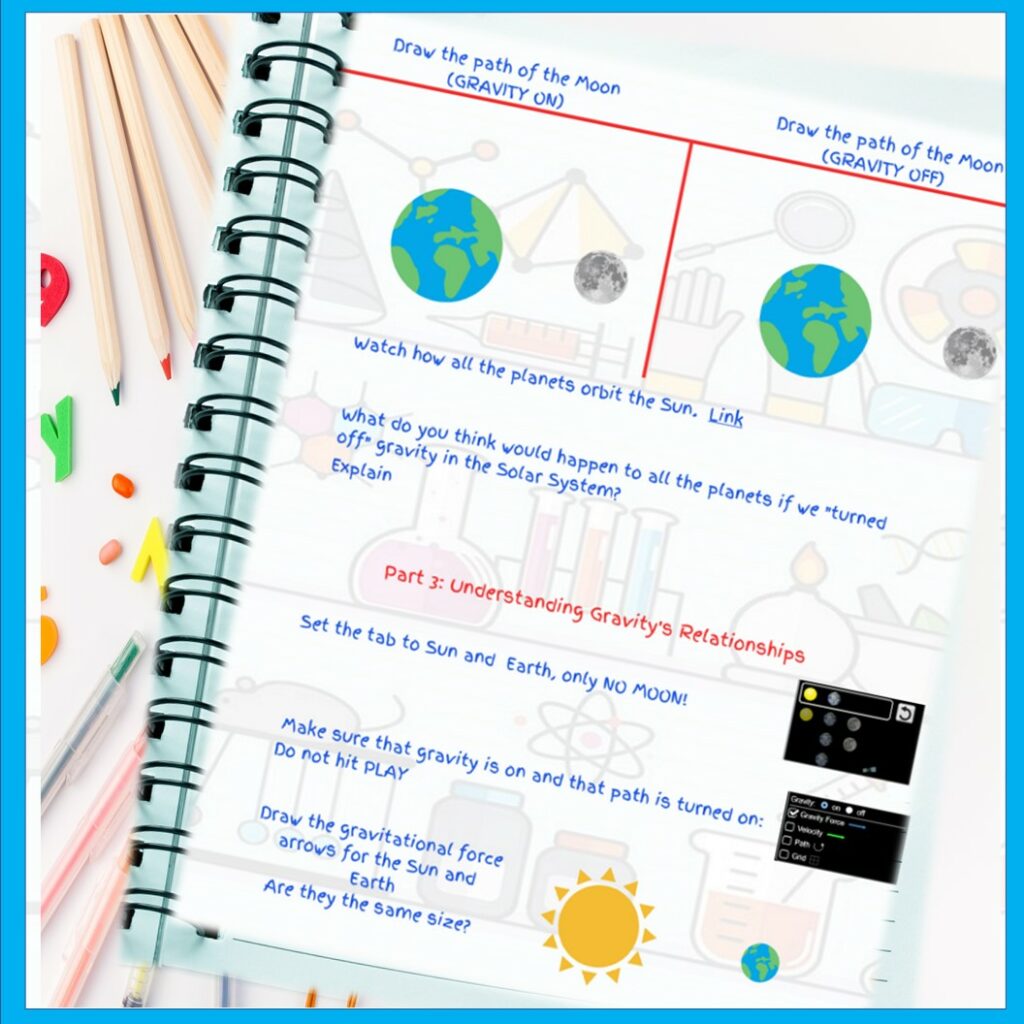 PHET Simulation Gravity and Orbits Interactive Activity | Made By Teachers