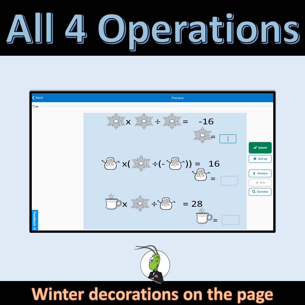Winter Seasonal Logic Puzzles | Number Sense | Algebra 1 BOOM | Made By ...