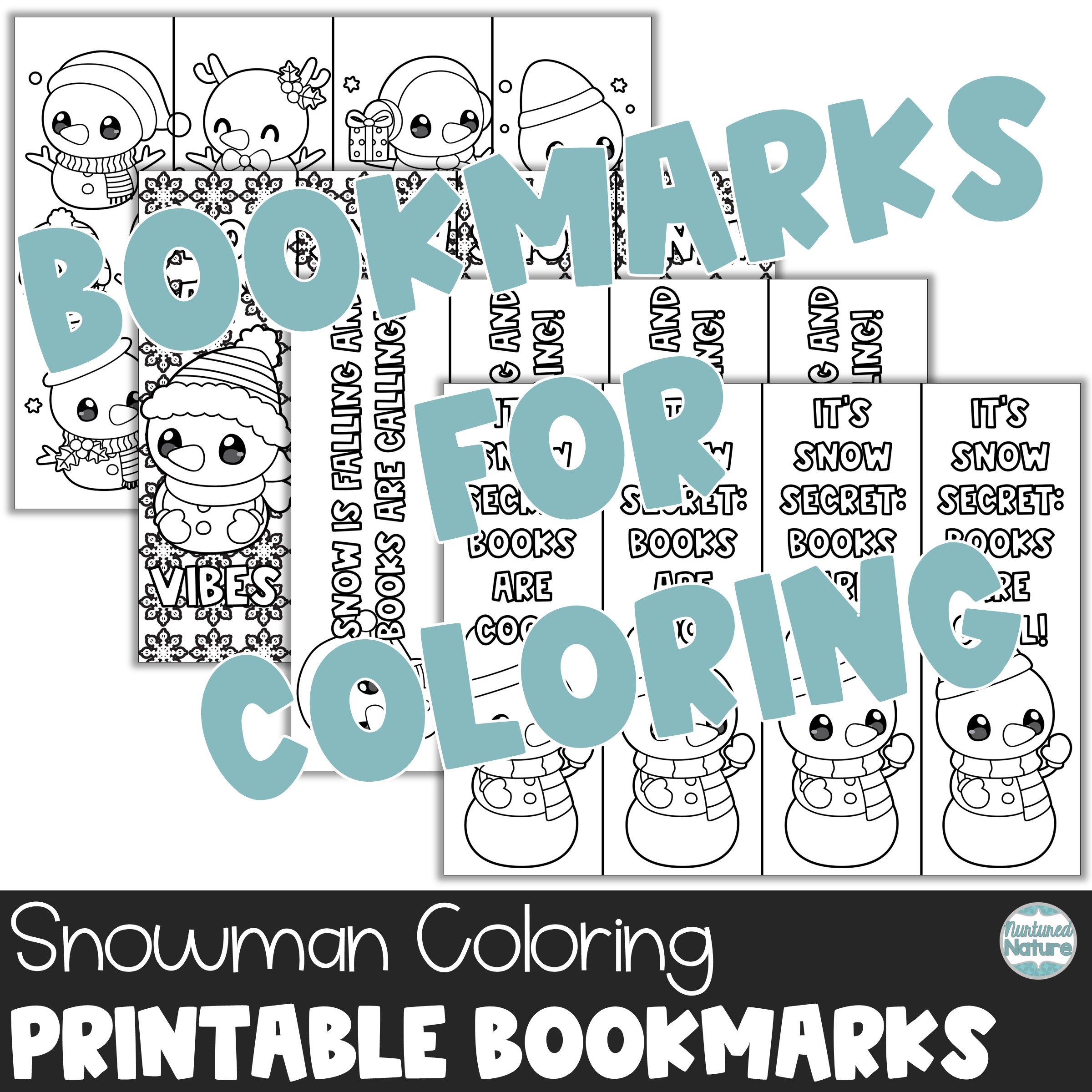 Snowman Winter Coloring Sheet Bookmarks - January Early Finishers ...